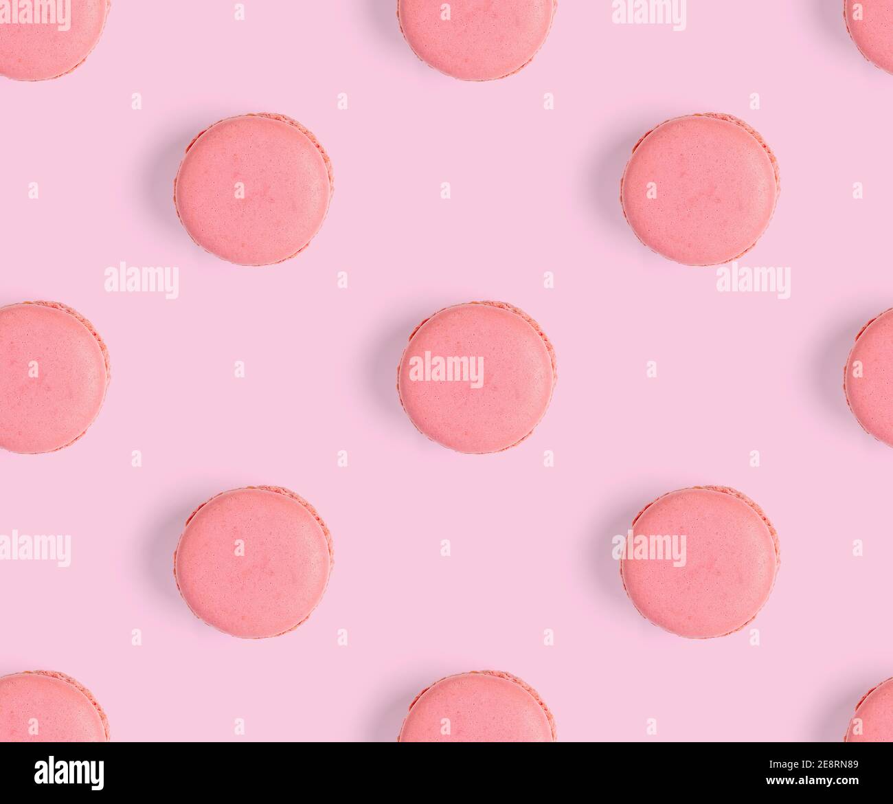 macarons seamless pattern. macarons isolated on pink background Stock ...