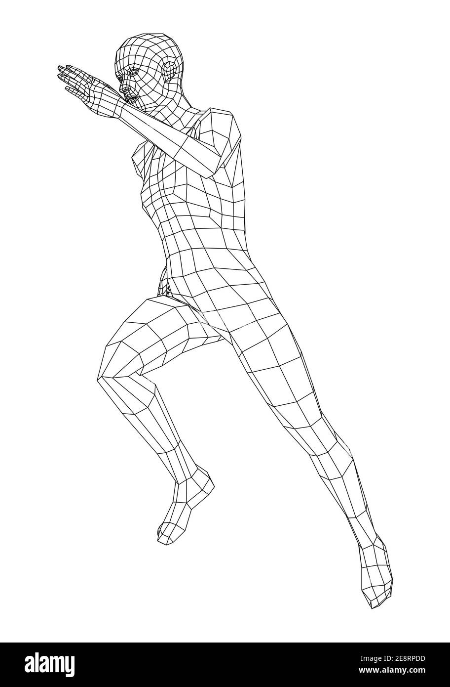 Wireframe running man. Vector Stock Vector Image & Art - Alamy