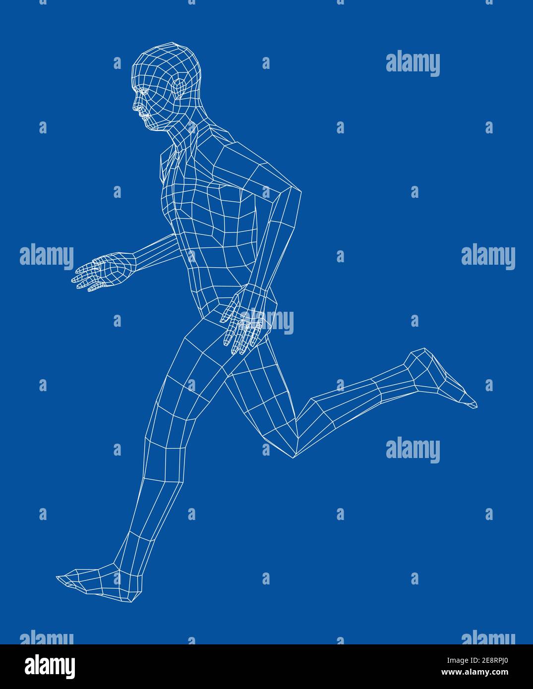 Wireframe running man. Vector Stock Vector Image & Art - Alamy