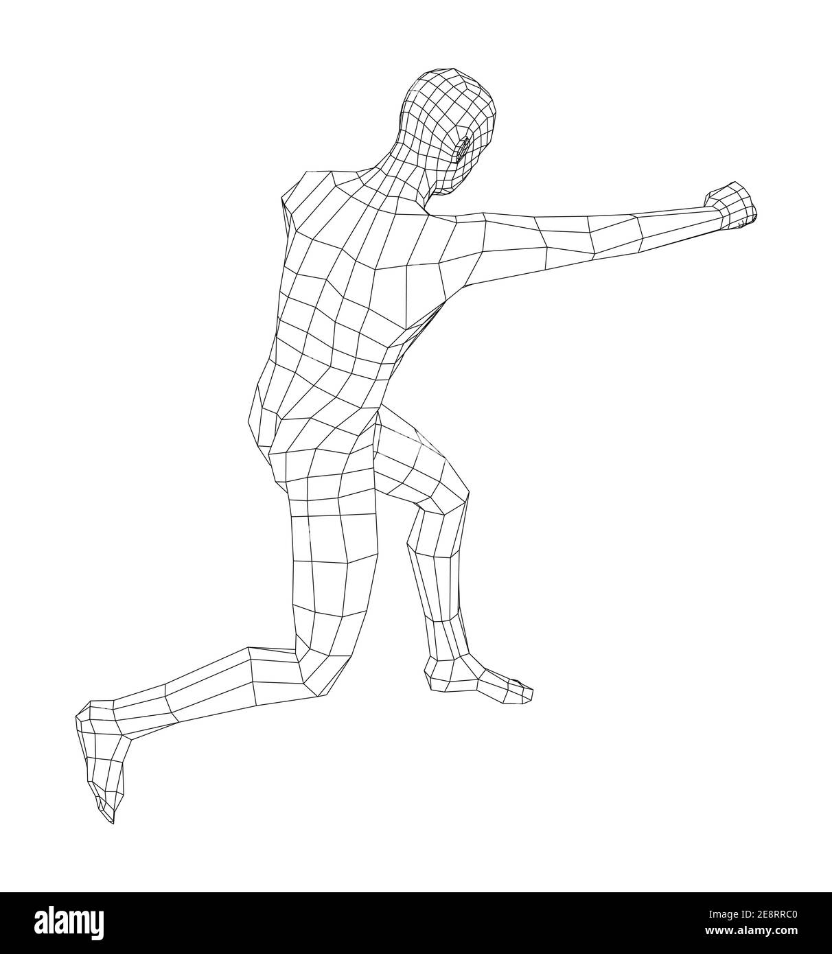 Wireframe boxing man. Vector Stock Vector Image & Art - Alamy