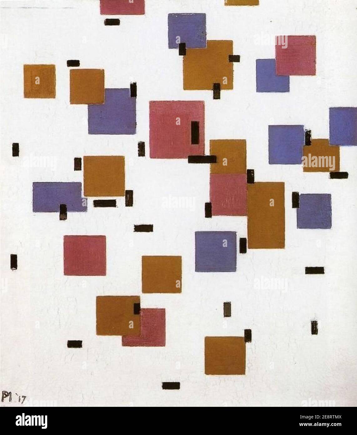Mondrian Compositie in kleur A Stock Photo - Alamy