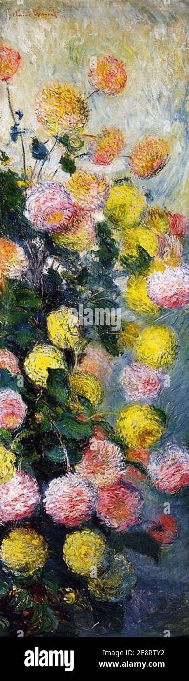 Monet - dahlias-2 Stock Photo - Alamy
