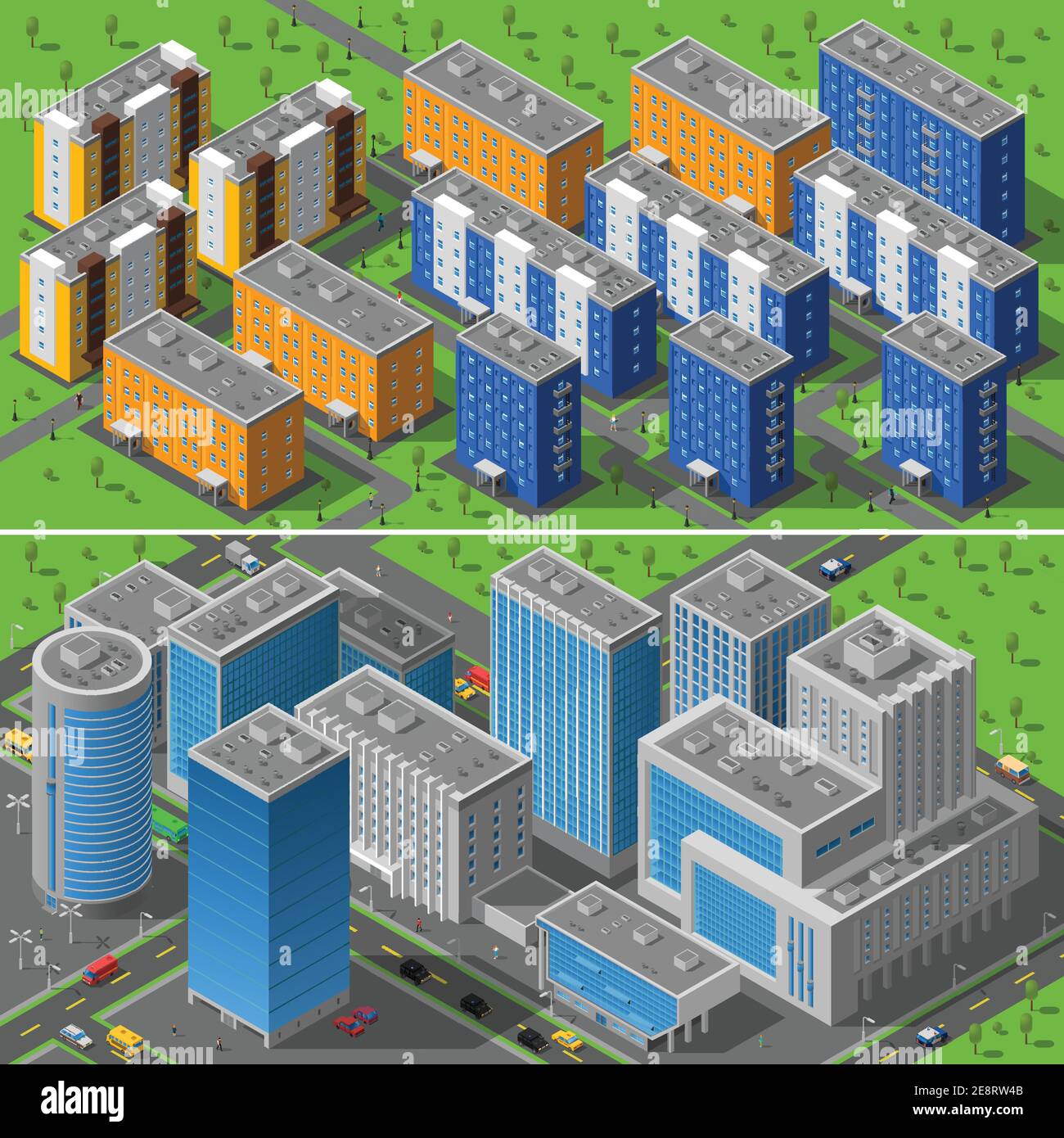 Office compound construction Stock Vector Images - Alamy