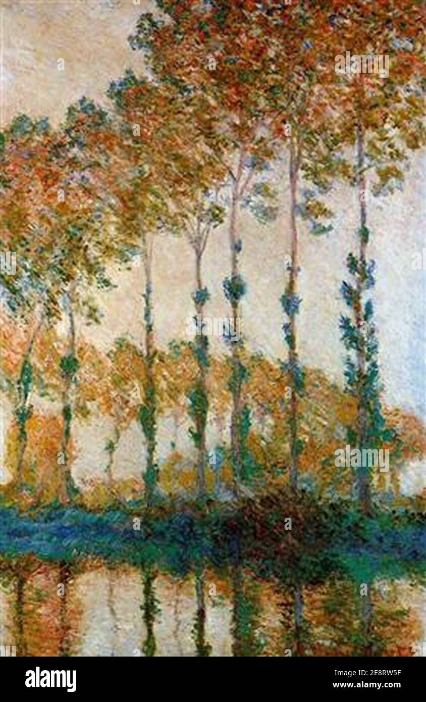 Poplars on the banks of the epte hi-res stock photography and images ...