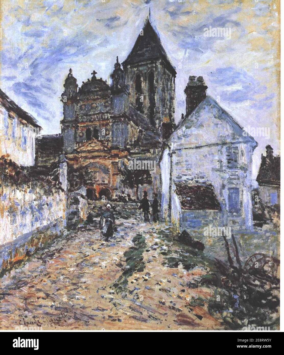 Monet - Kirche von Vetheuil Stock Photo - Alamy
