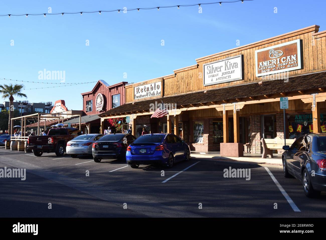 Restaurant and shops at Pima Plaza shops and Galleries in Old Town ...