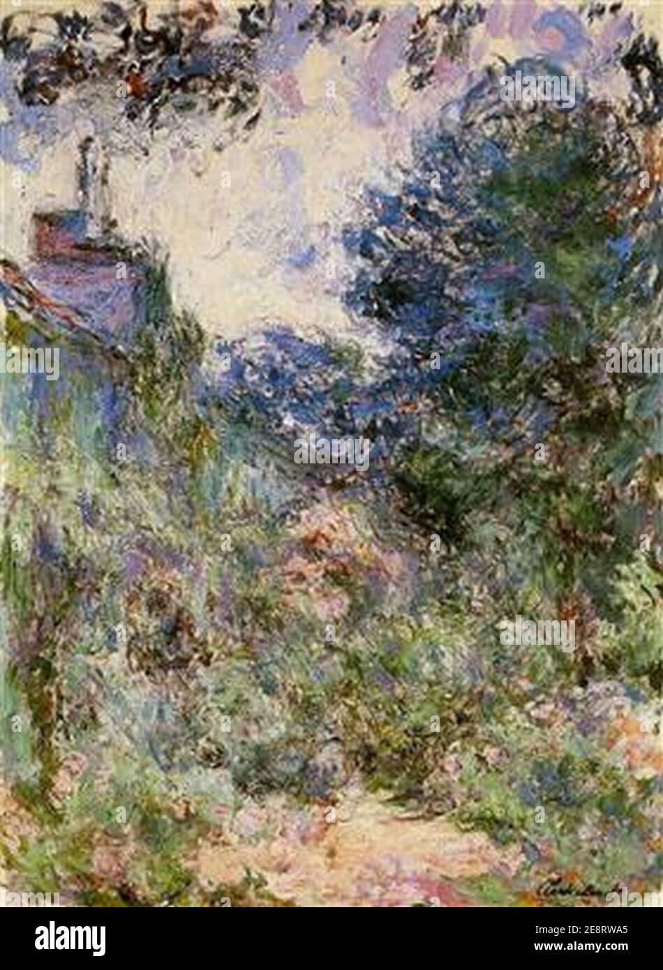 Monet - the-house-seen-from-the-rose-garden-1924 Stock Photo - Alamy