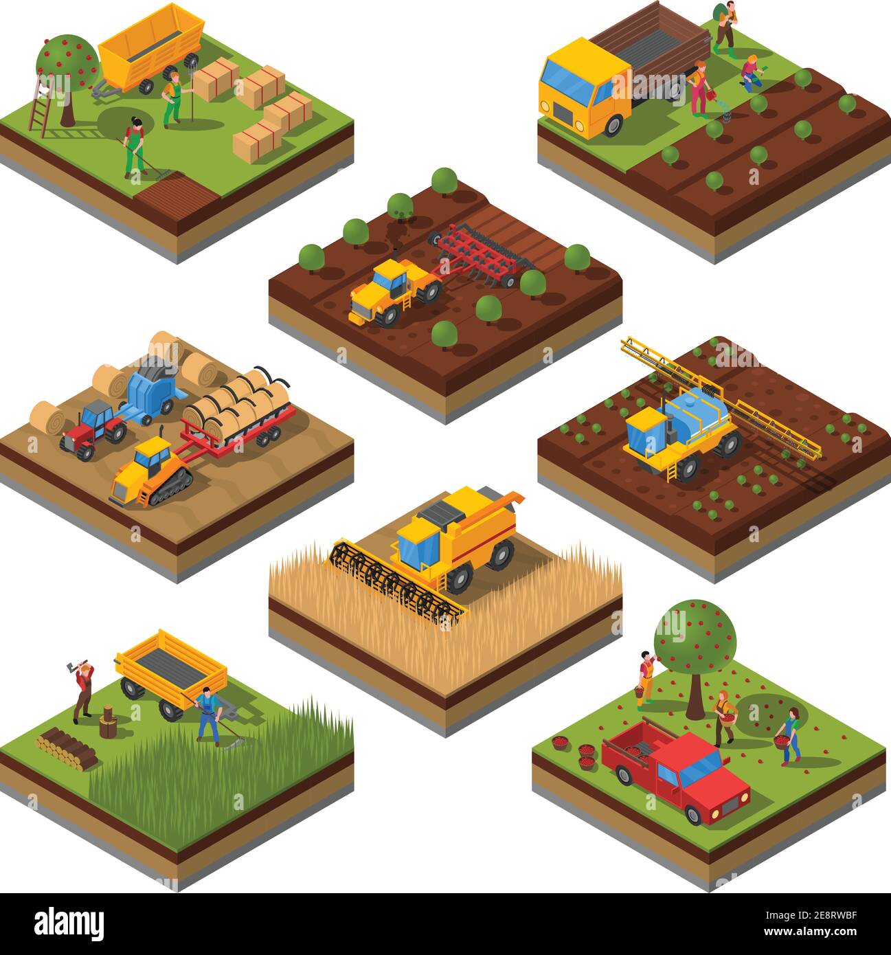 Cropping machine Stock Vector Images - Alamy
