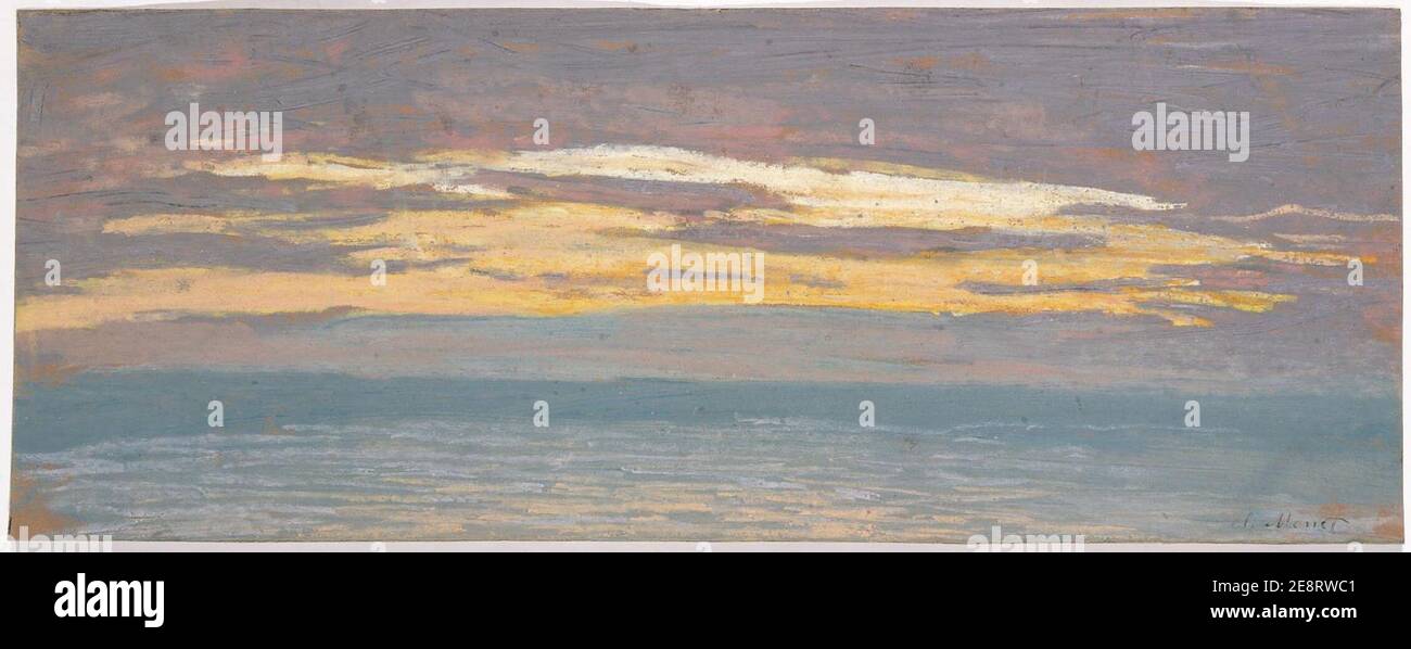 Monet view of the sea at sunset hi-res stock photography and images - Alamy