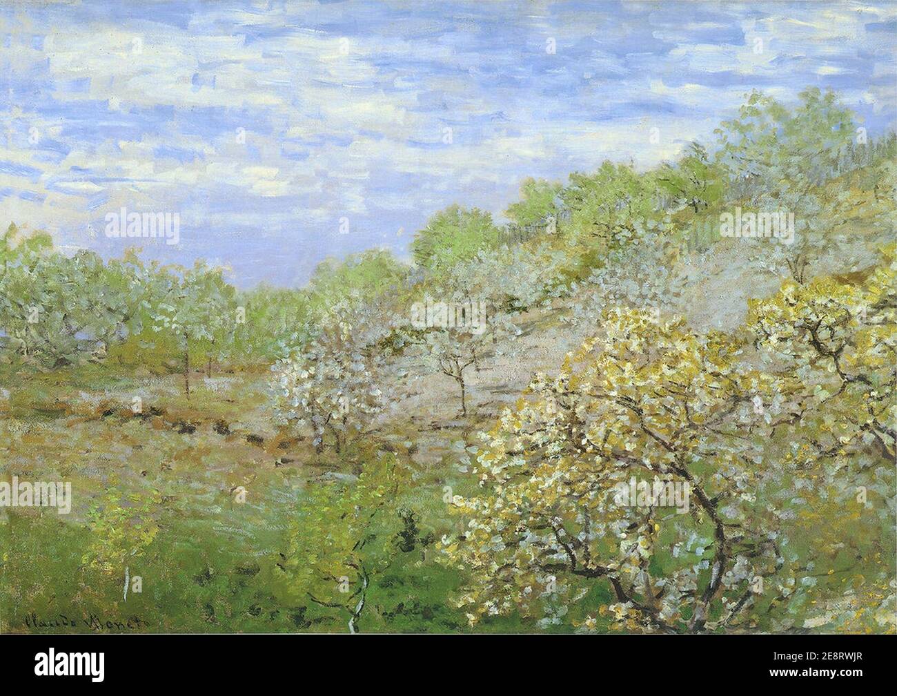 Monet w 272 Apple Trees in Bloom Stock Photo - Alamy