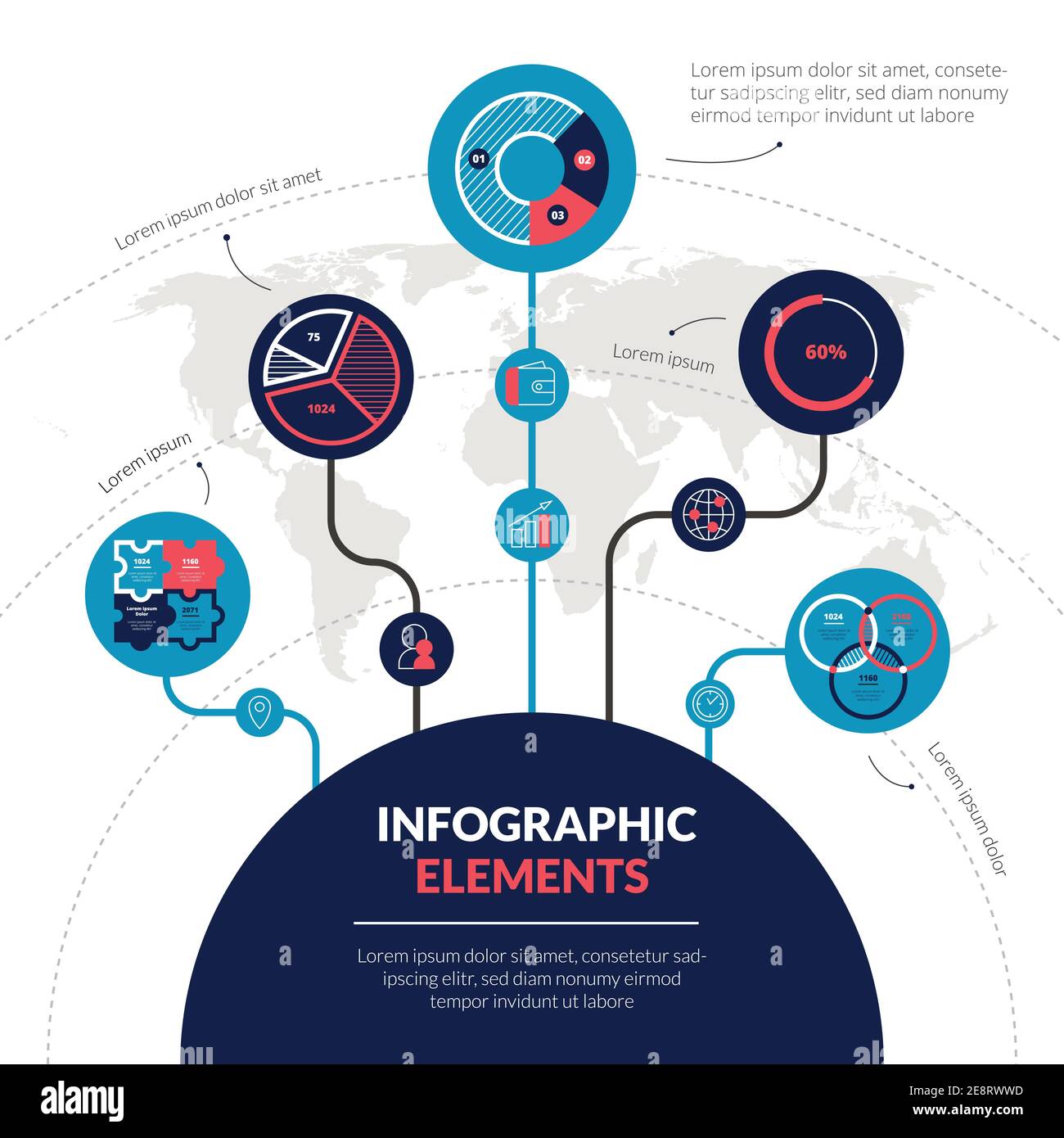 Space planetary science research and exploration flat infographic ...