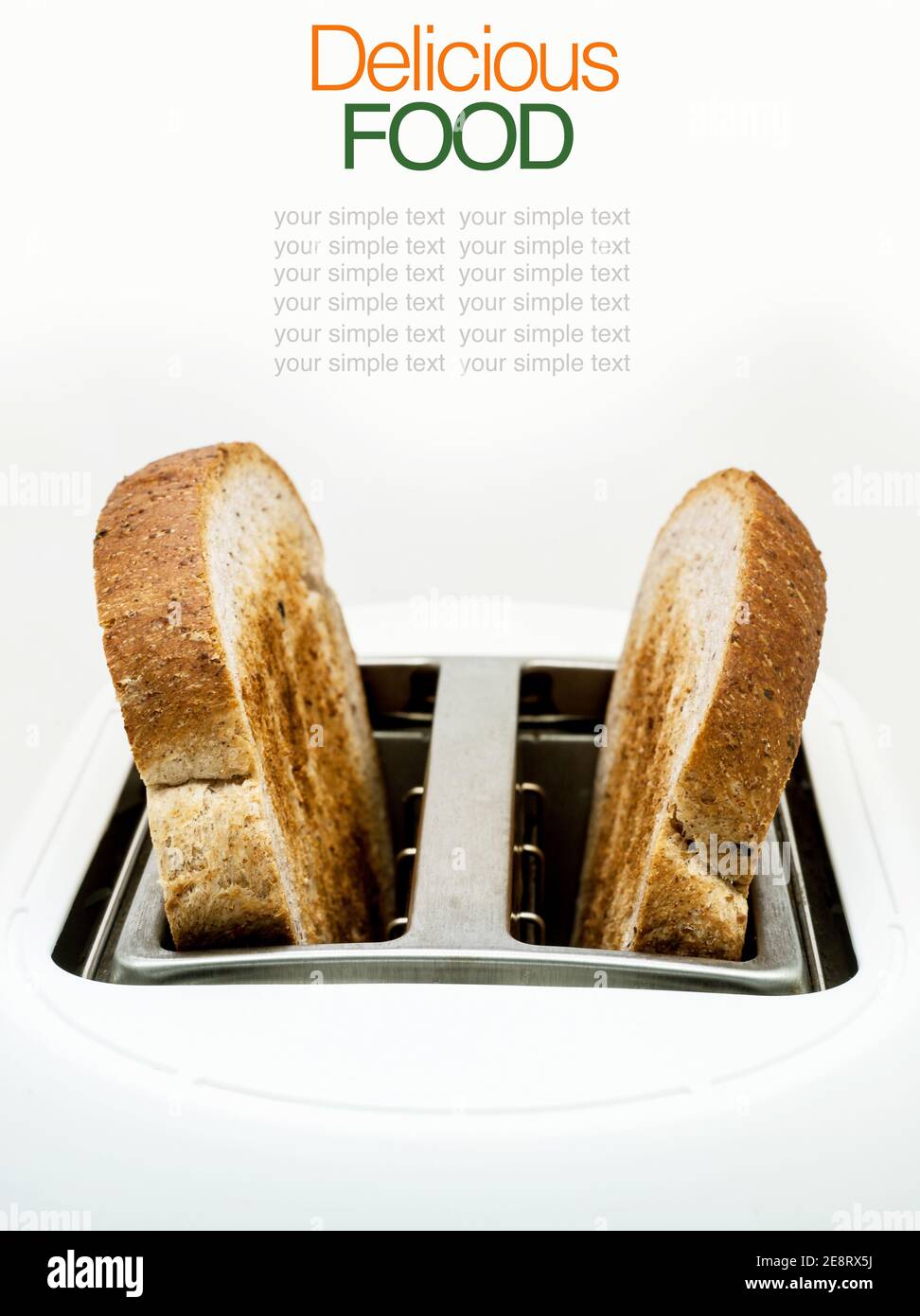 Toasted bread and toaster for breakfast Stock Photo - Alamy