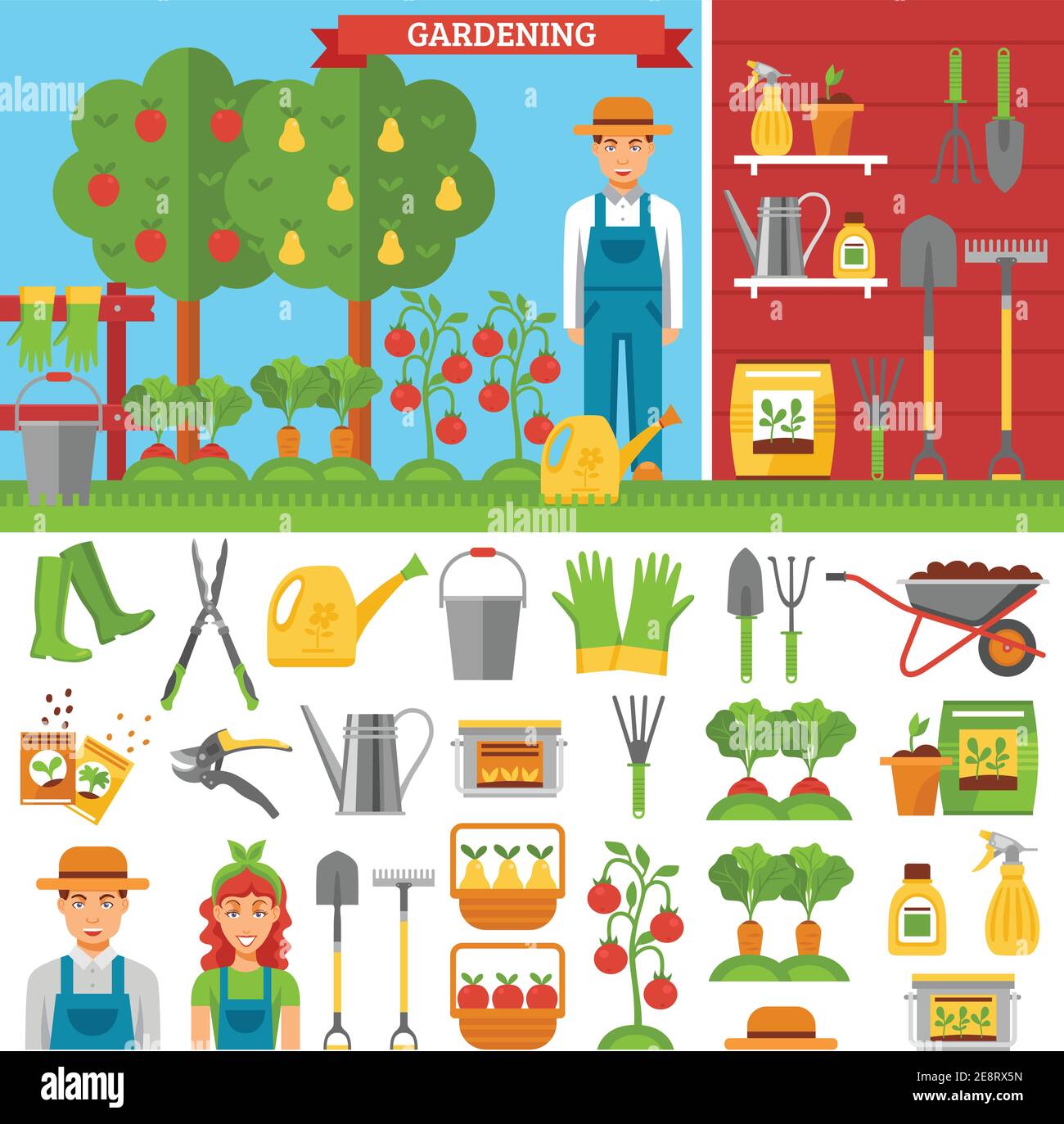 Growing carrot in bucket Stock Vector Images - Alamy