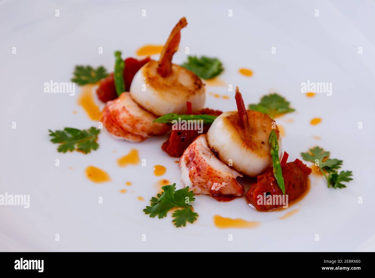 Delicious roasted giant scallop Stock Photo - Alamy