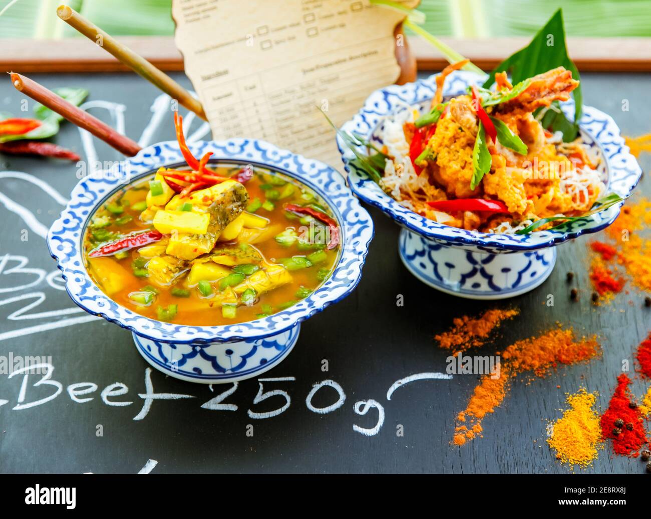 Authentic thai cuisine with decoration and flavour Stock Photo - Alamy