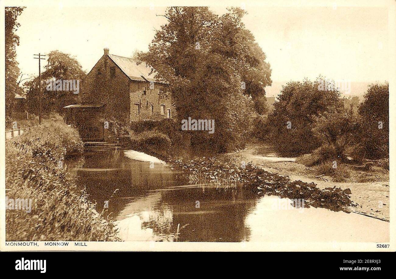 Monmouth Monnow Mill 1940 Stock Photo - Alamy