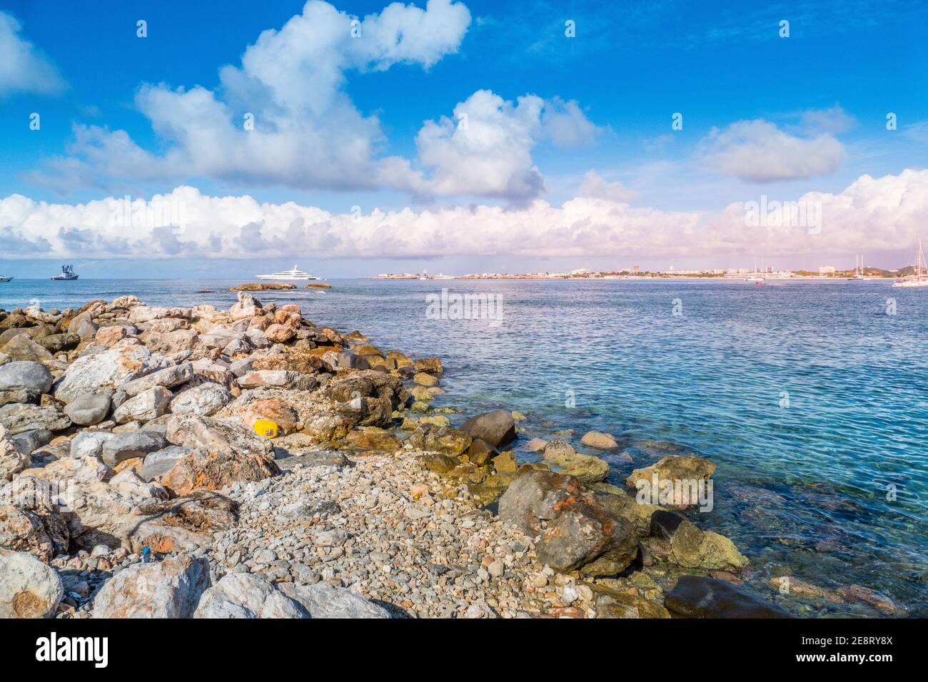 Aerial view of the Atlantic ocean coast landscape. Beach landscape ...