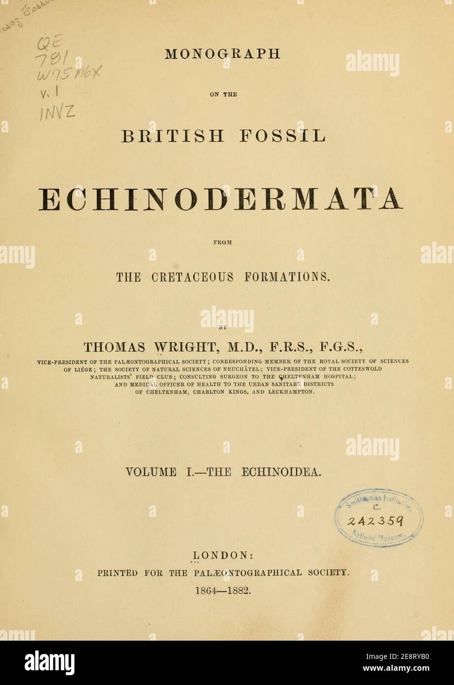 Monograph on the British fossil Echinodermata from the cretaceous ...