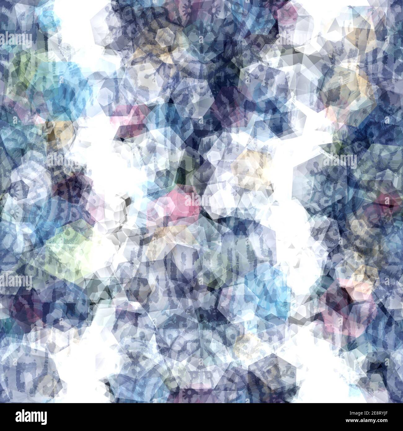 Seamless geo splattered hexagon shape pattern print Stock Photo - Alamy