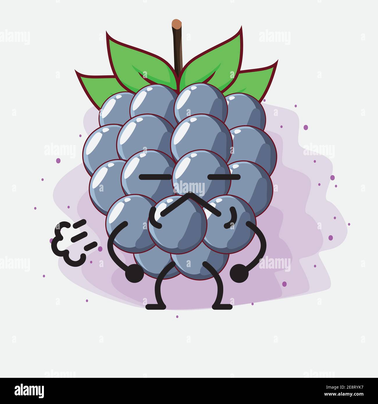 An illustration of Cute Dewberry fruit character Stock Vector Image ...