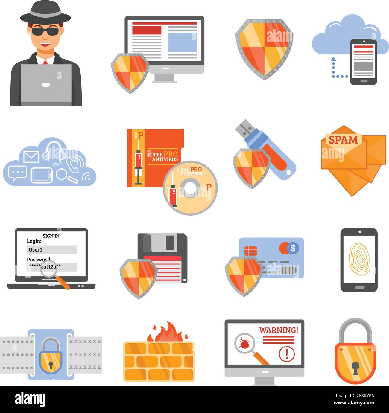 Network vulnerability illustration Stock Vector Images - Alamy