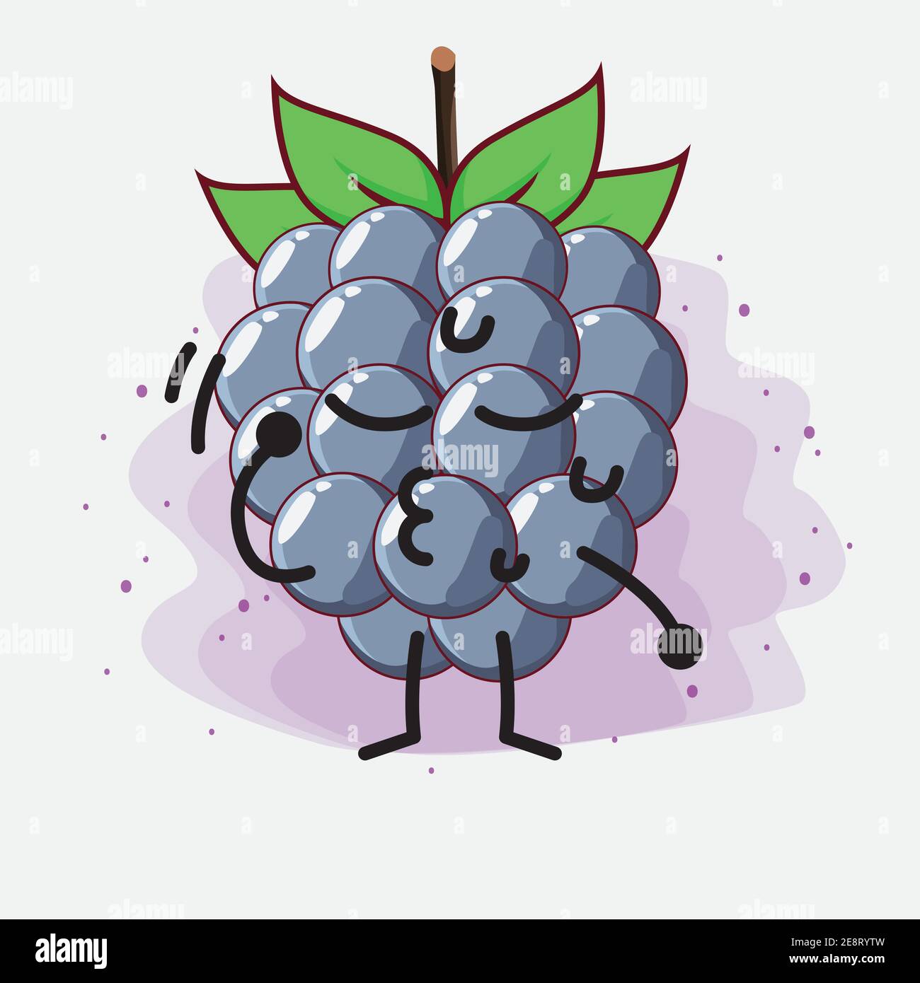 An illustration of Cute Dewberry fruit character Stock Vector Image ...