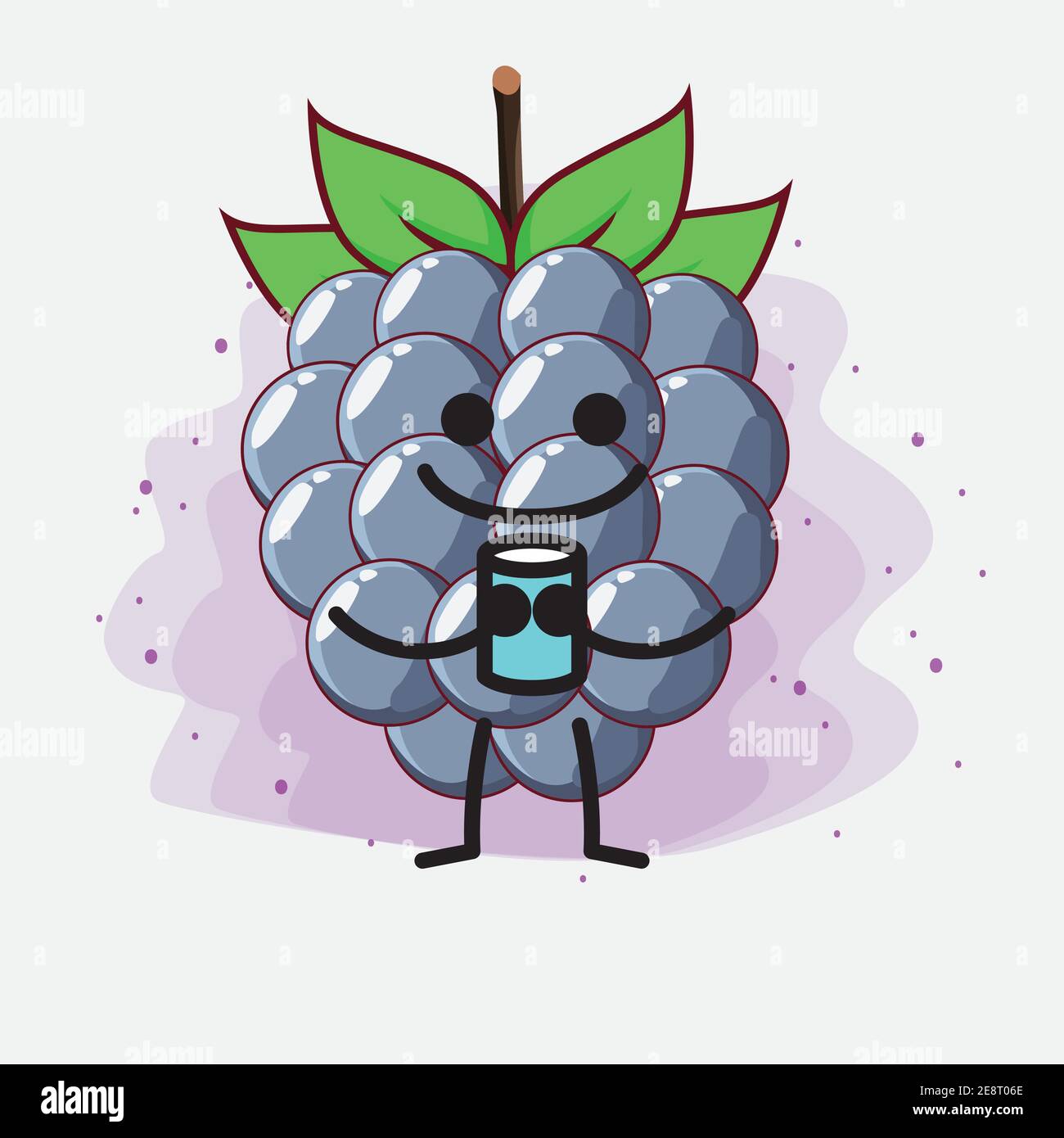 An illustration of Cute Dewberry fruit character Stock Vector Image ...