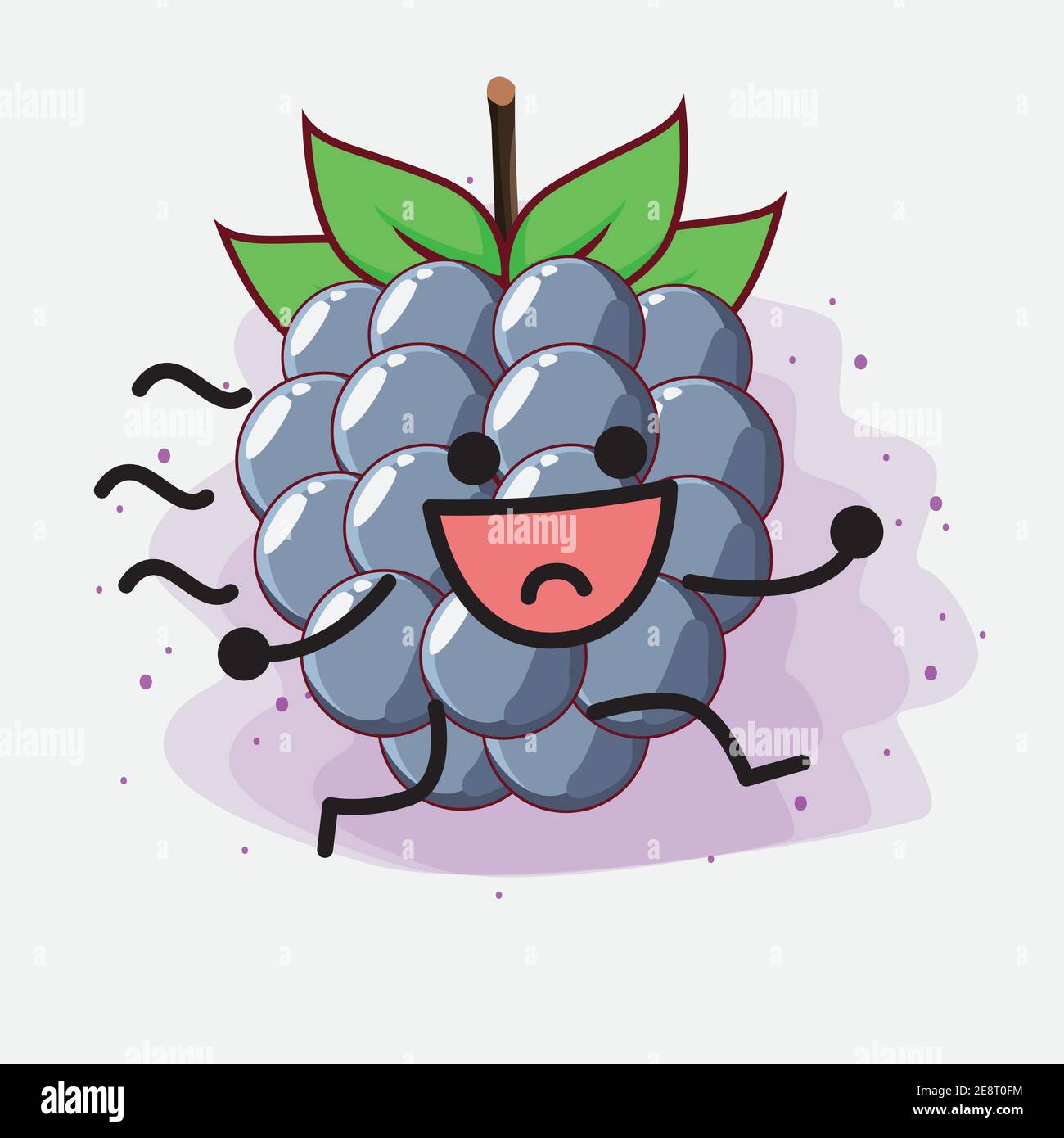 An illustration of Cute Dewberry fruit character Stock Vector Image ...