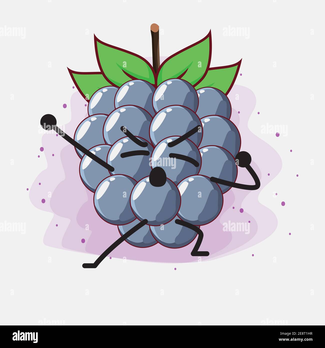 An illustration of Cute Dewberry fruit character Stock Vector Image ...