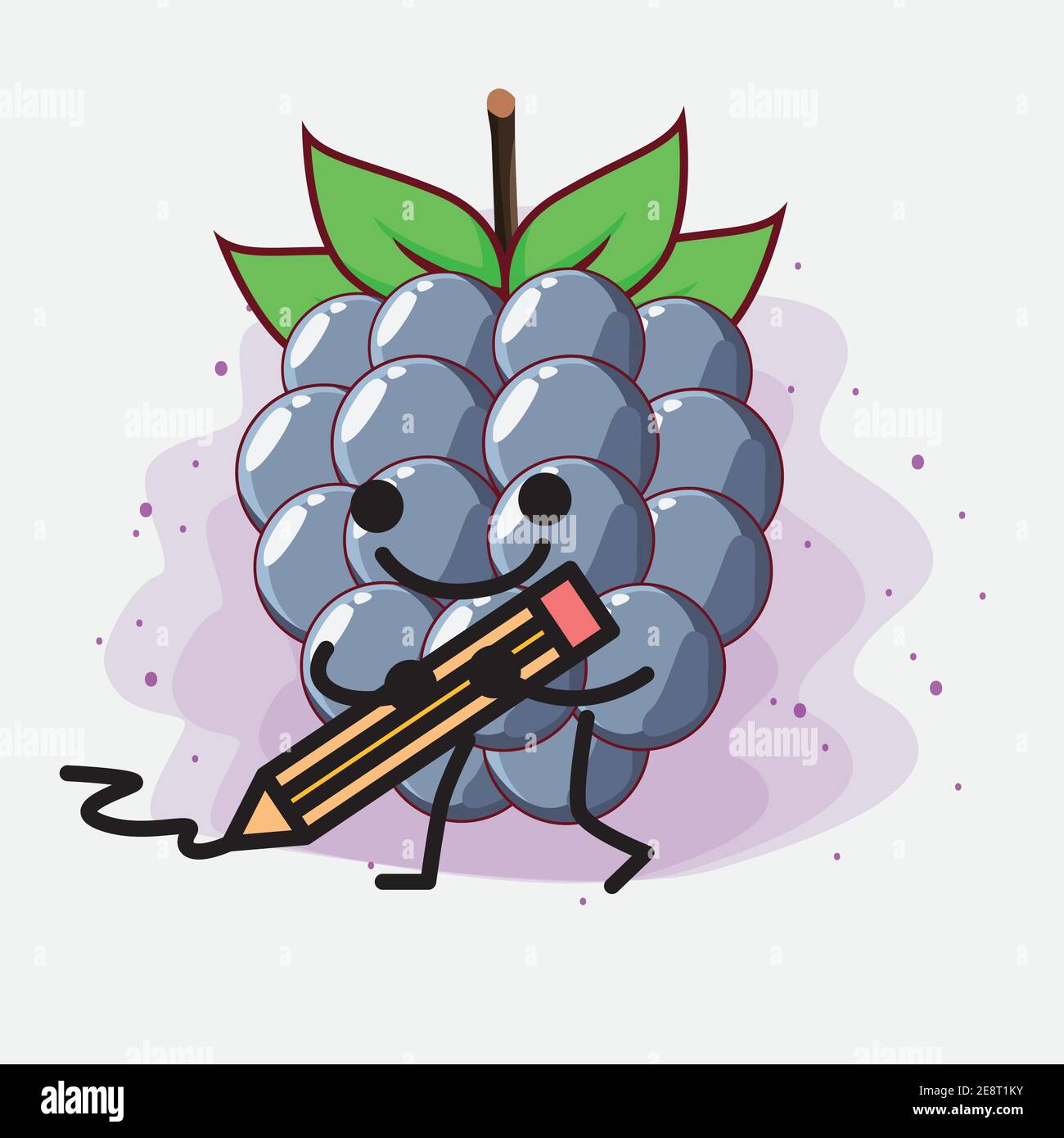 An illustration of Cute Dewberry fruit character Stock Vector Image ...