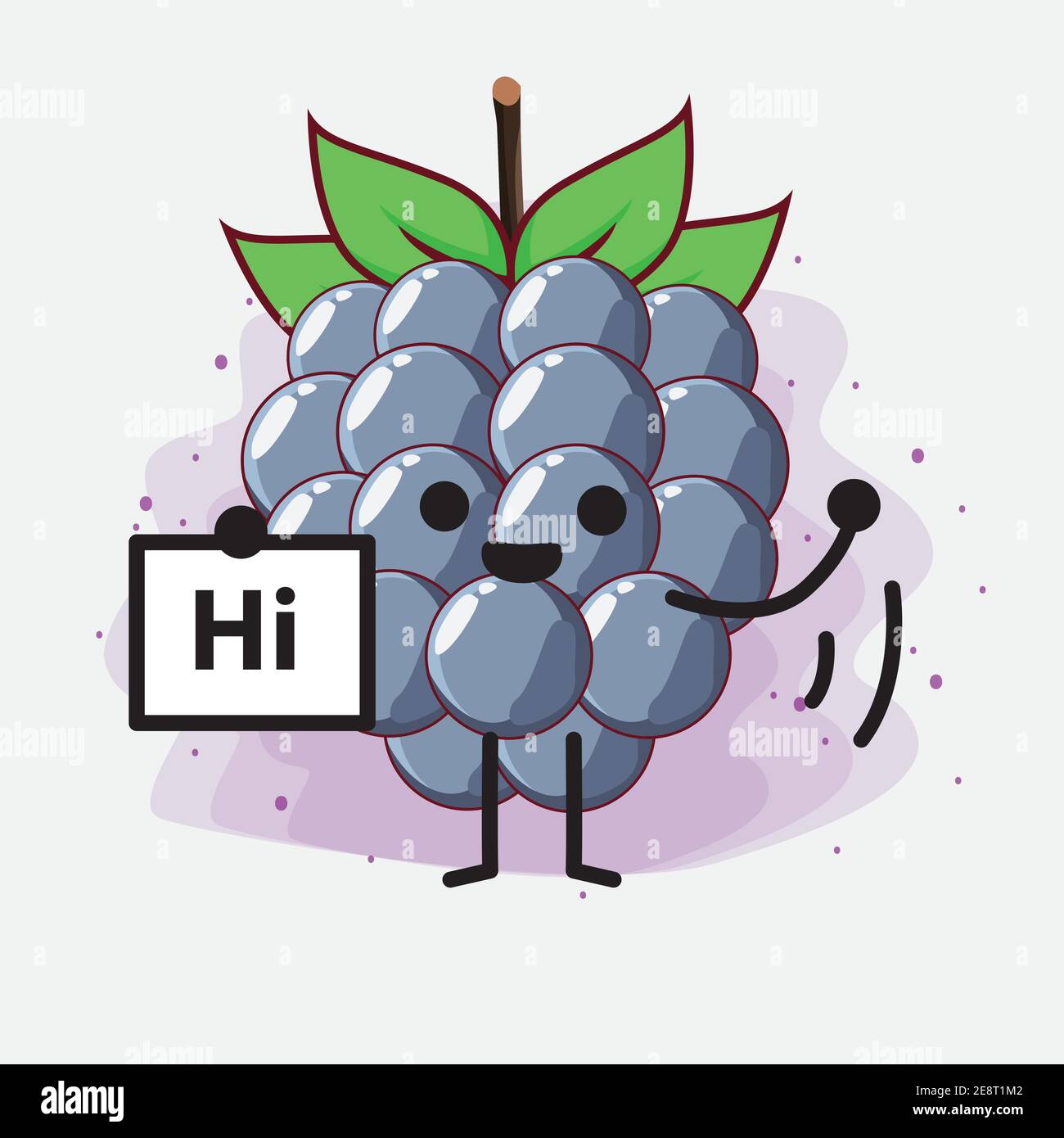 An illustration of Cute Dewberry fruit character Stock Vector Image ...