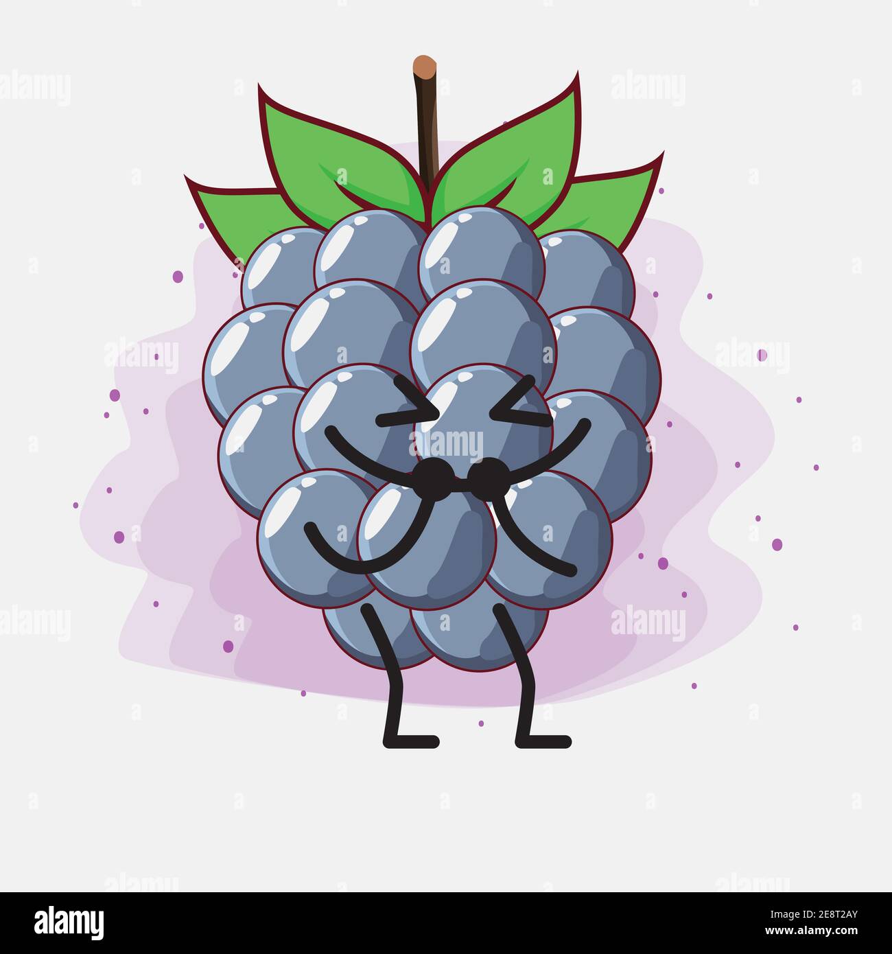 An illustration of Cute Dewberry fruit character Stock Vector Image ...