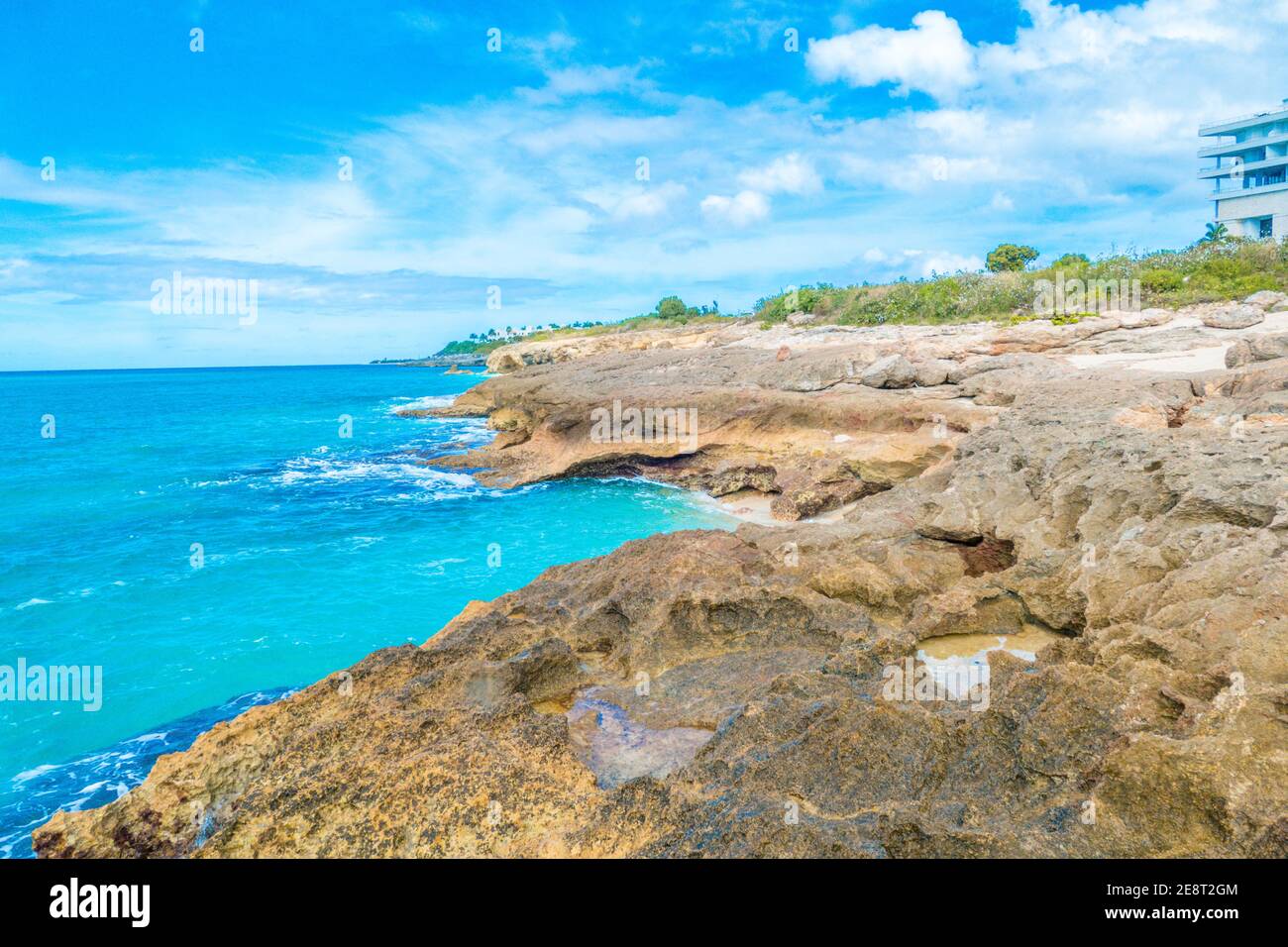 The Caribbean island of St.Maarten landscape and Cityscape. The Dutch ...