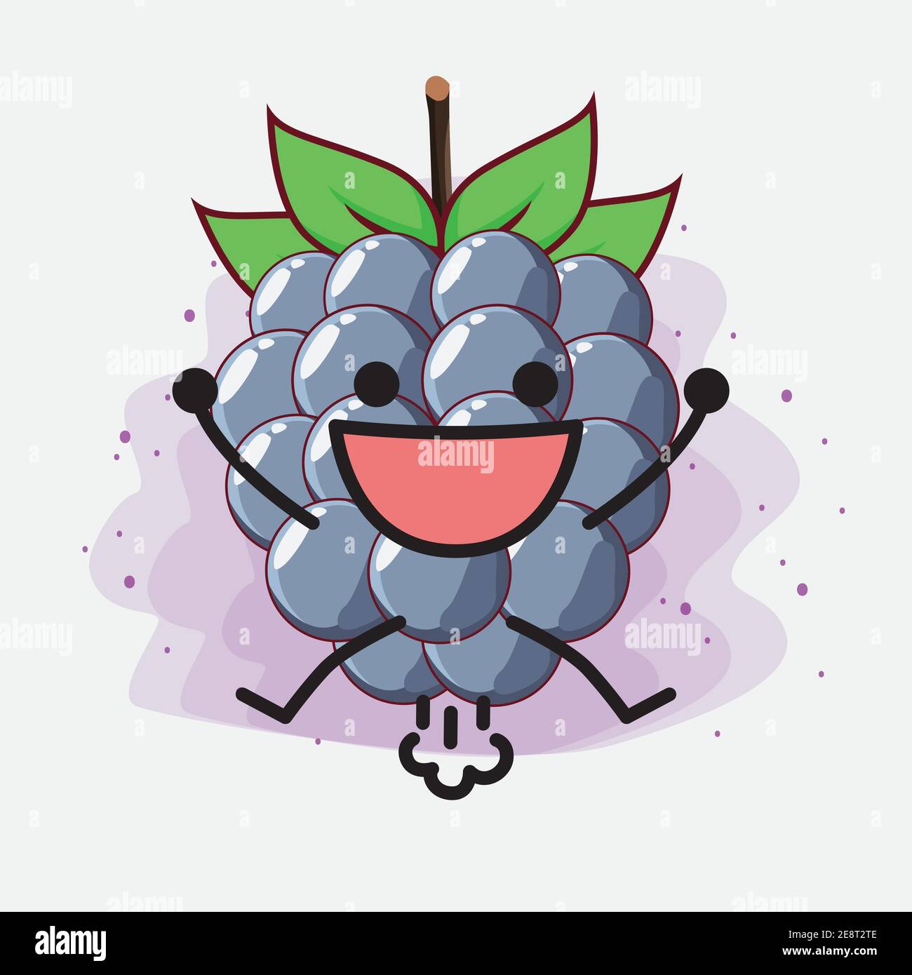 An illustration of Cute Dewberry fruit character Stock Vector Image ...
