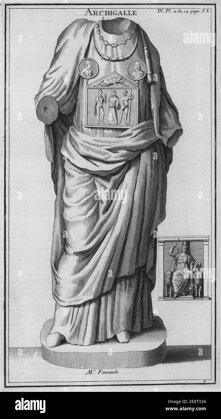 Montfaucon, Bernard de. L’Antiquite Expliquée et Représentée en Figures - Archigalle (1719 Stock ...