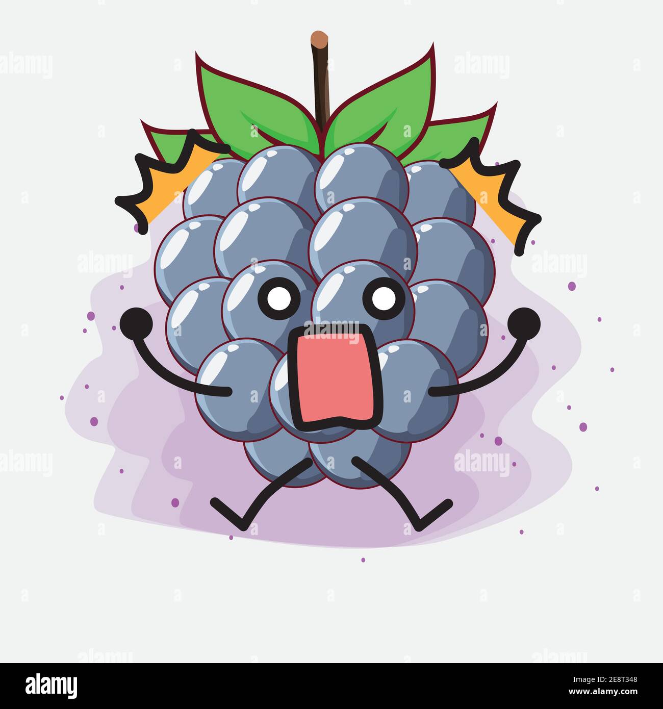 An illustration of Cute Dewberry fruit character Stock Vector Image ...