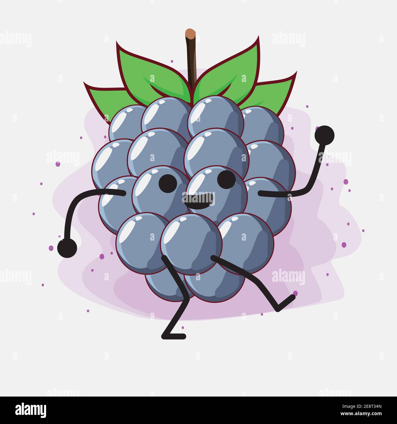 An illustration of Cute Dewberry fruit character Stock Vector Image ...