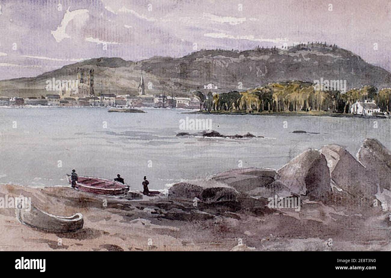 Montreal and St. Helen's Isle, 1838 Stock Photo - Alamy