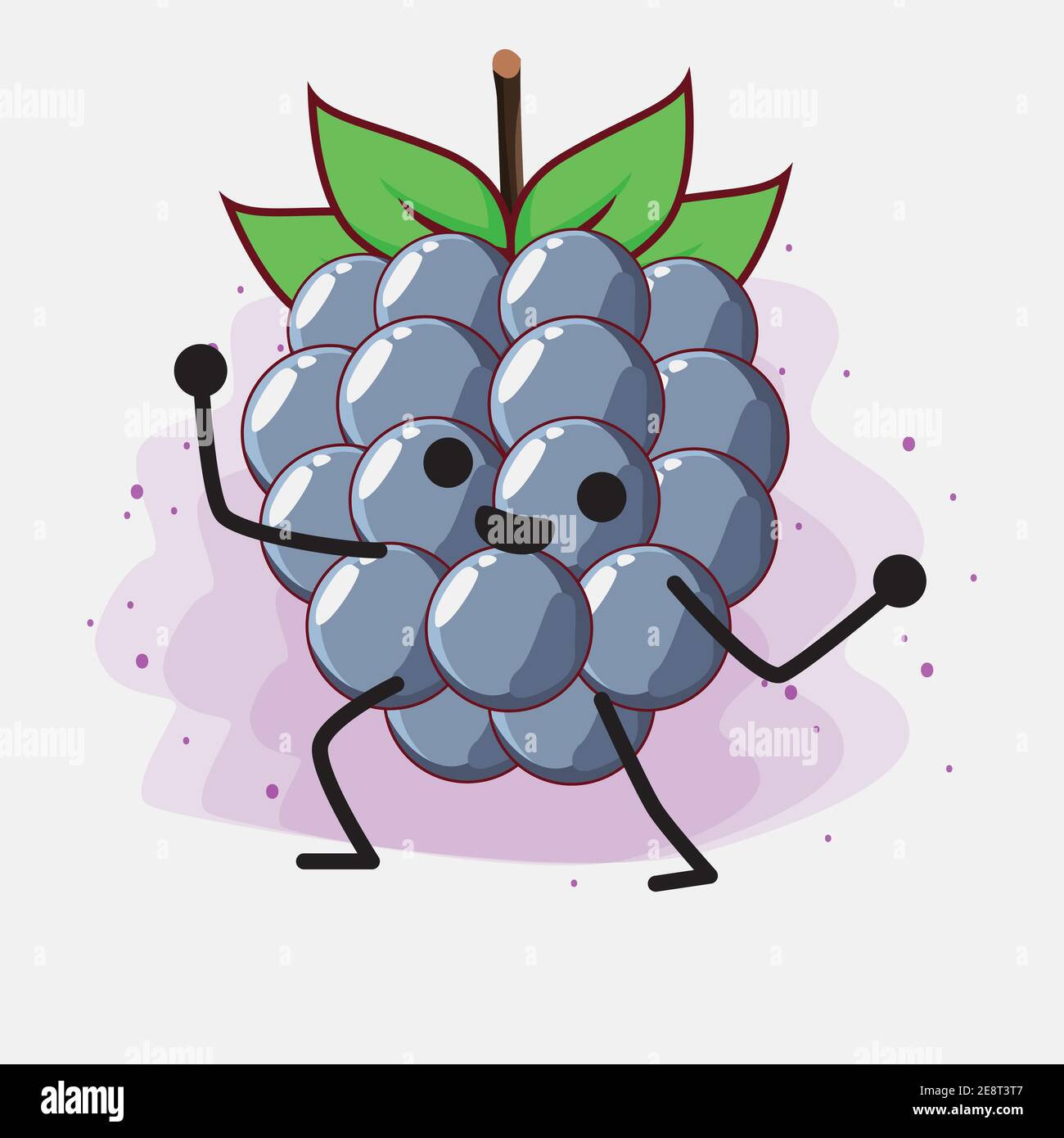 An illustration of Cute Dewberry fruit character Stock Vector Image ...