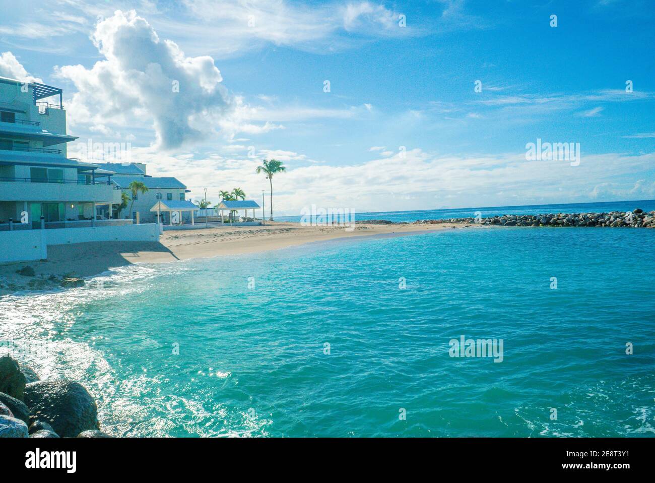 The Caribbean island of St.Maarten Cityscape. The Dutch Caribbean ...