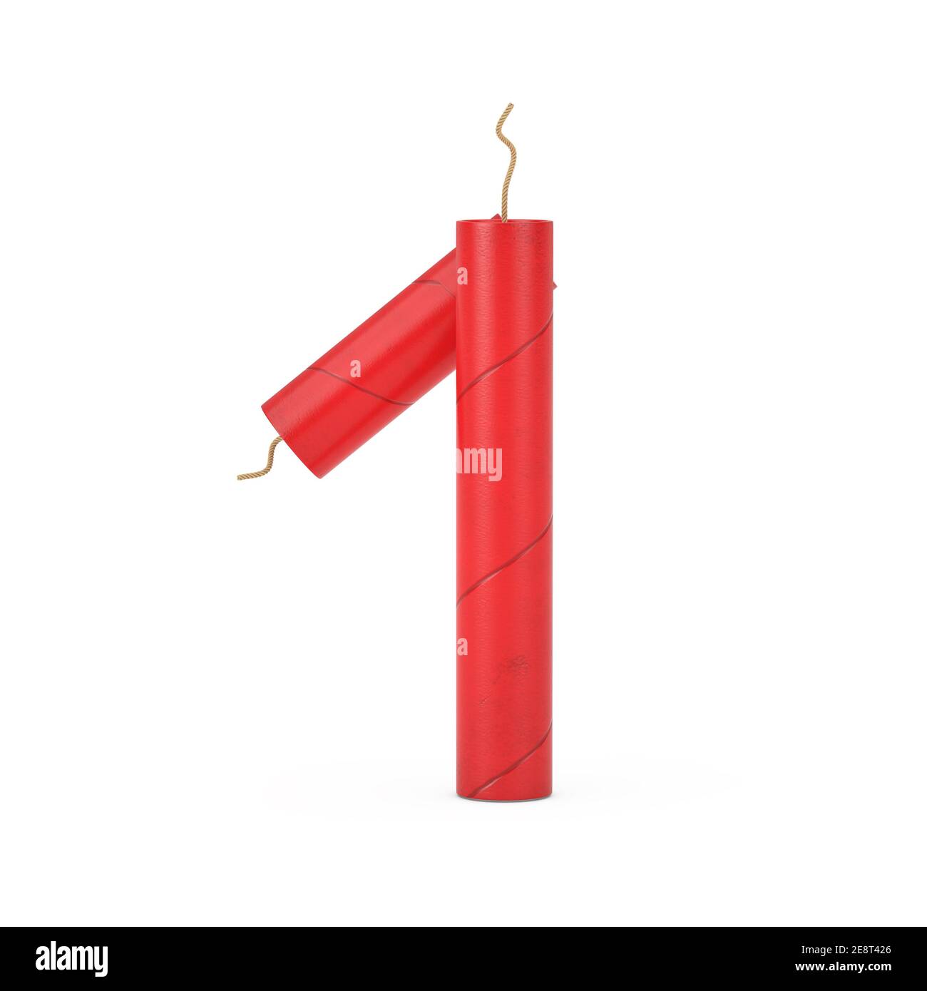 Number One or 1 as Dynamite Sticks Alphabet Numbers Collection on a ...