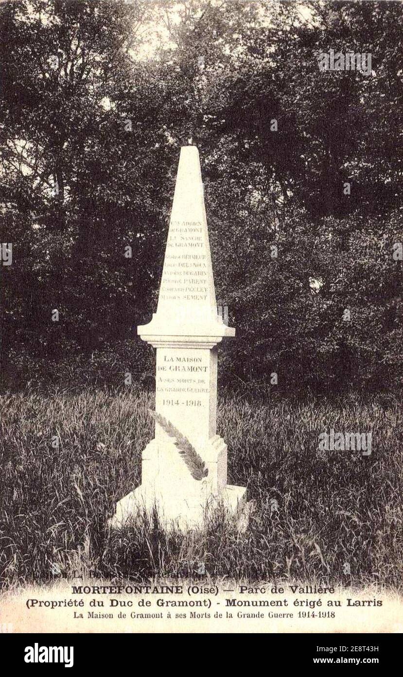 Monument aux morts, Mortefontaine, Oise Stock Photo - Alamy