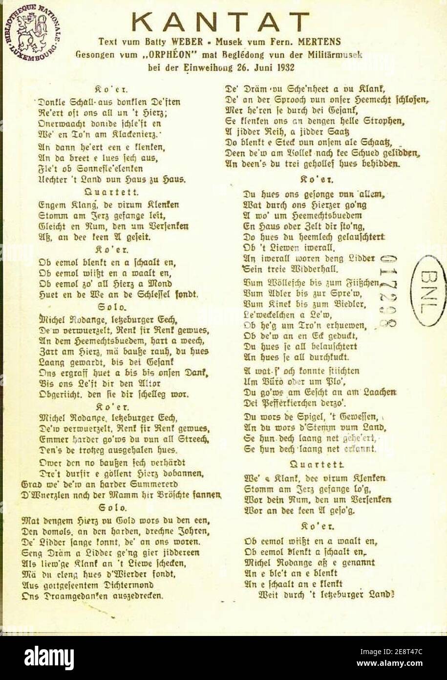 Michel rodange hi-res stock photography and images - Alamy