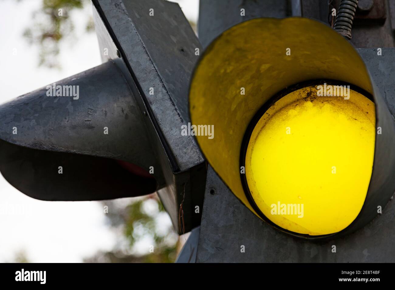 traffic light that is yellow Stock Photo - Alamy