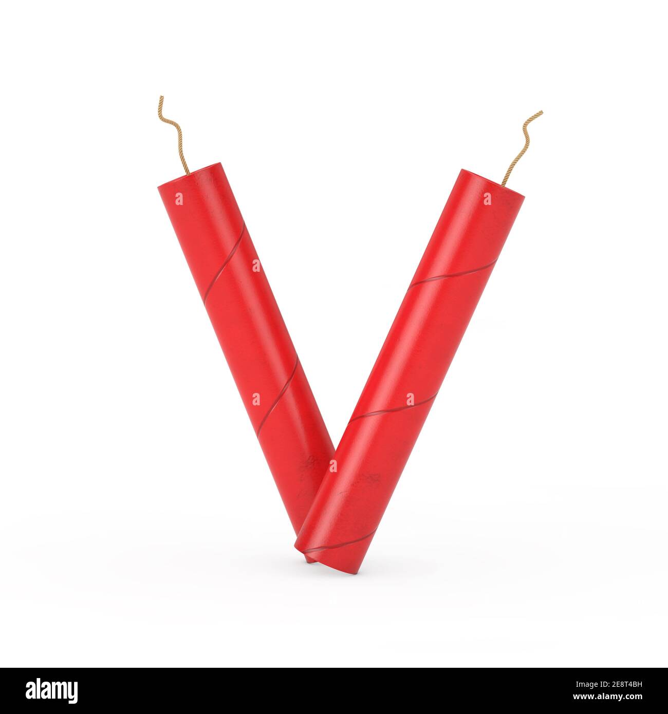 Letter V as Dynamite Sticks Alphabet Collection on a white background ...