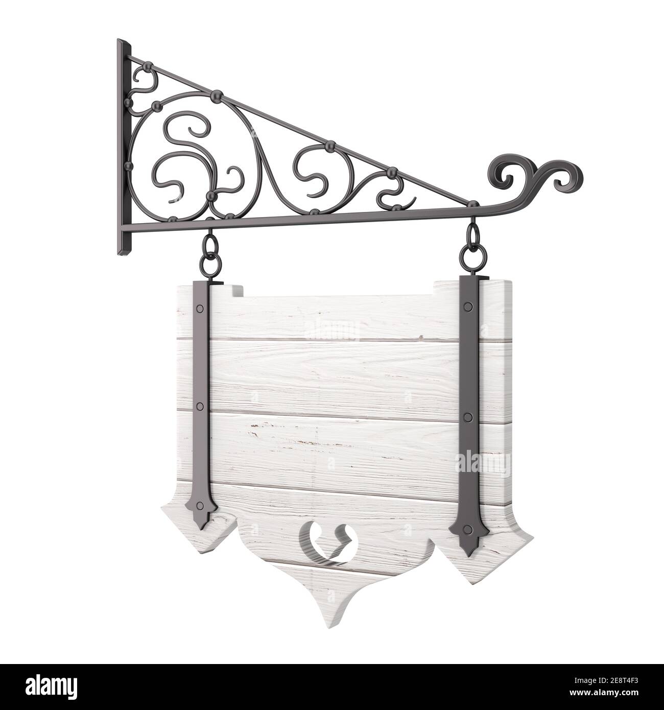 Blank Wooden Hanging Sign with Free space for Your Design and Floral ...