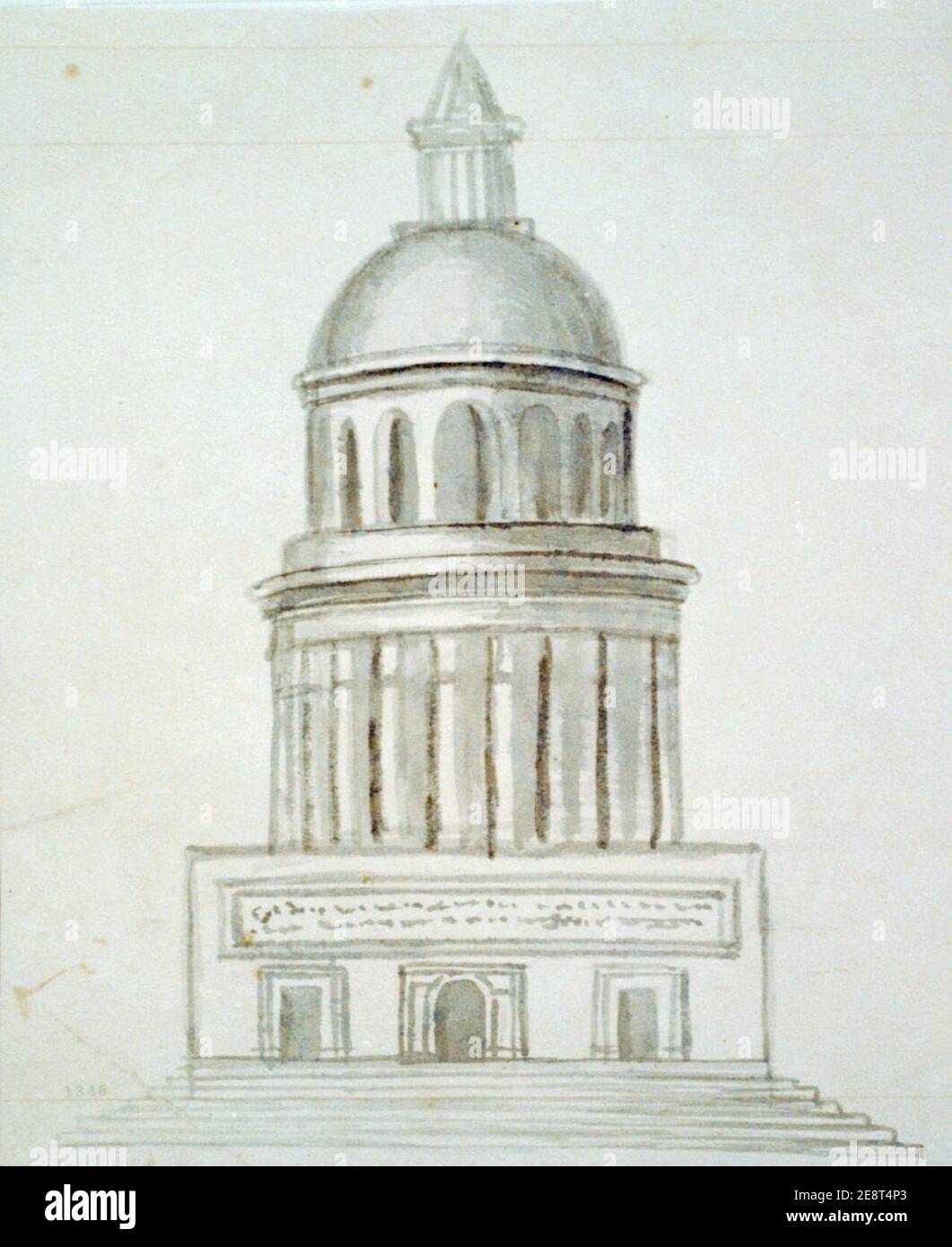 Monuments, Washington, D.C. Sketch - elevation rendering of circular ...