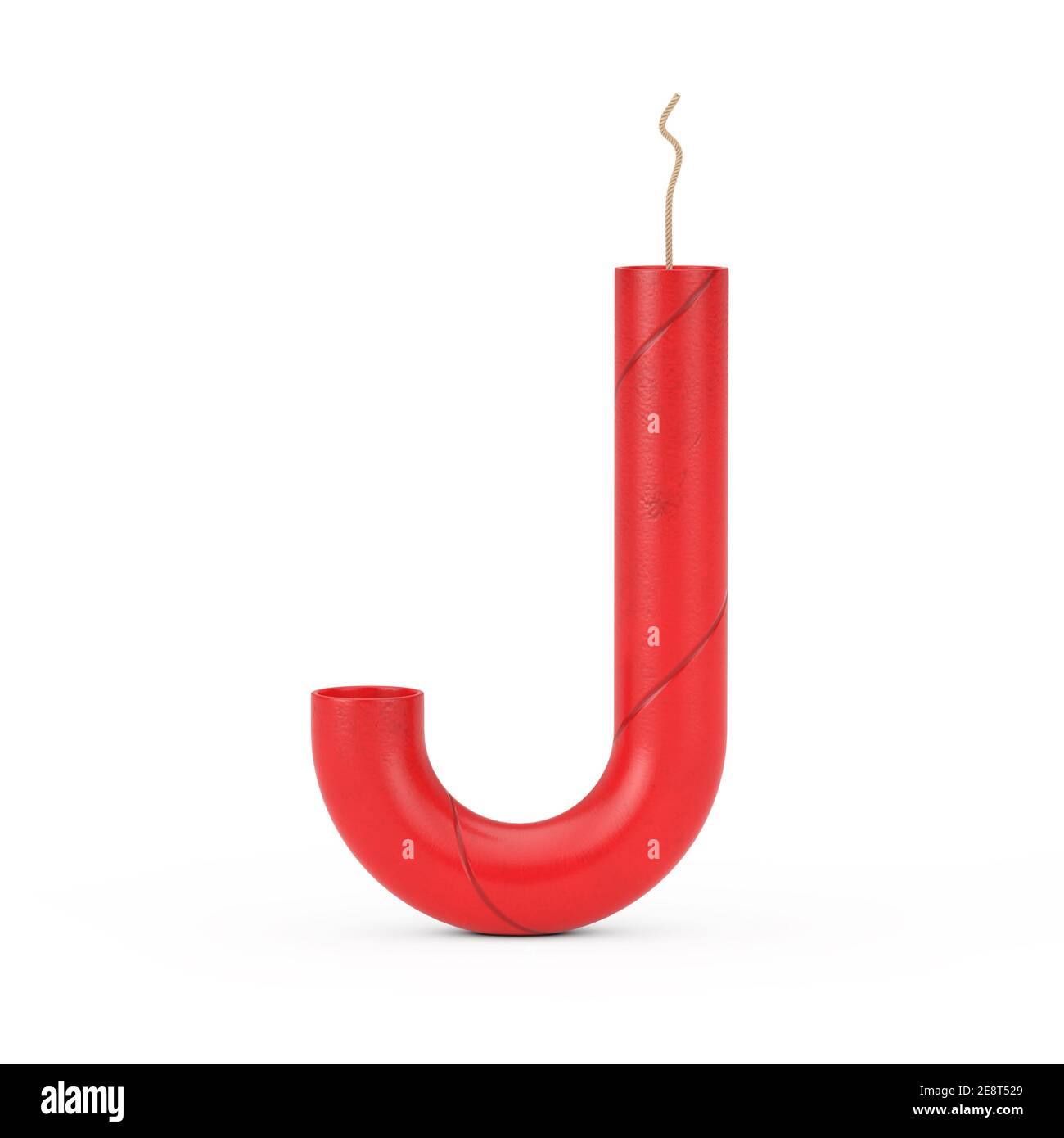 Letter J as Dynamite Sticks Alphabet Collection on a white background ...
