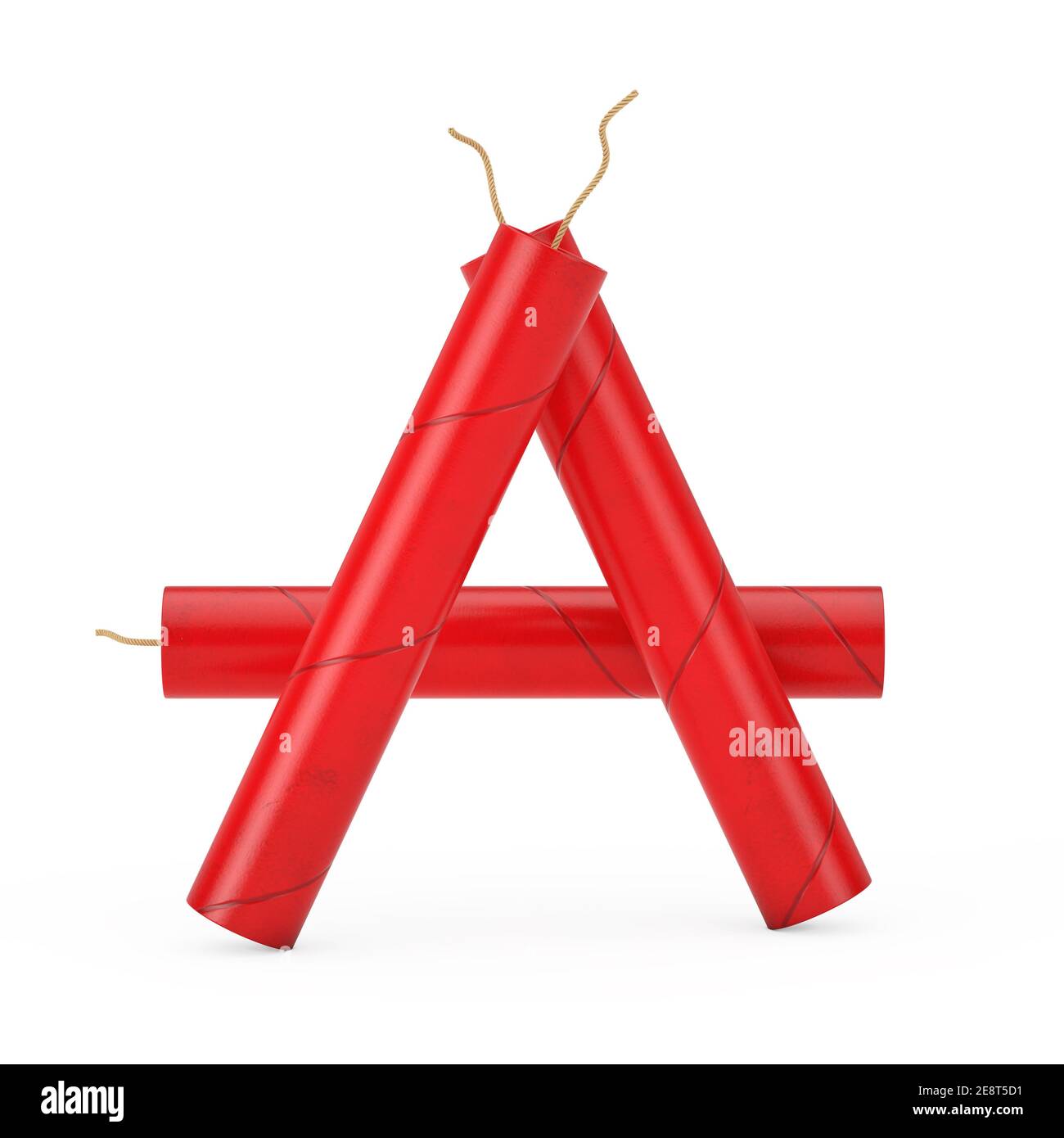 Letter A as Dynamite Sticks Alphabet Collection on a white background ...