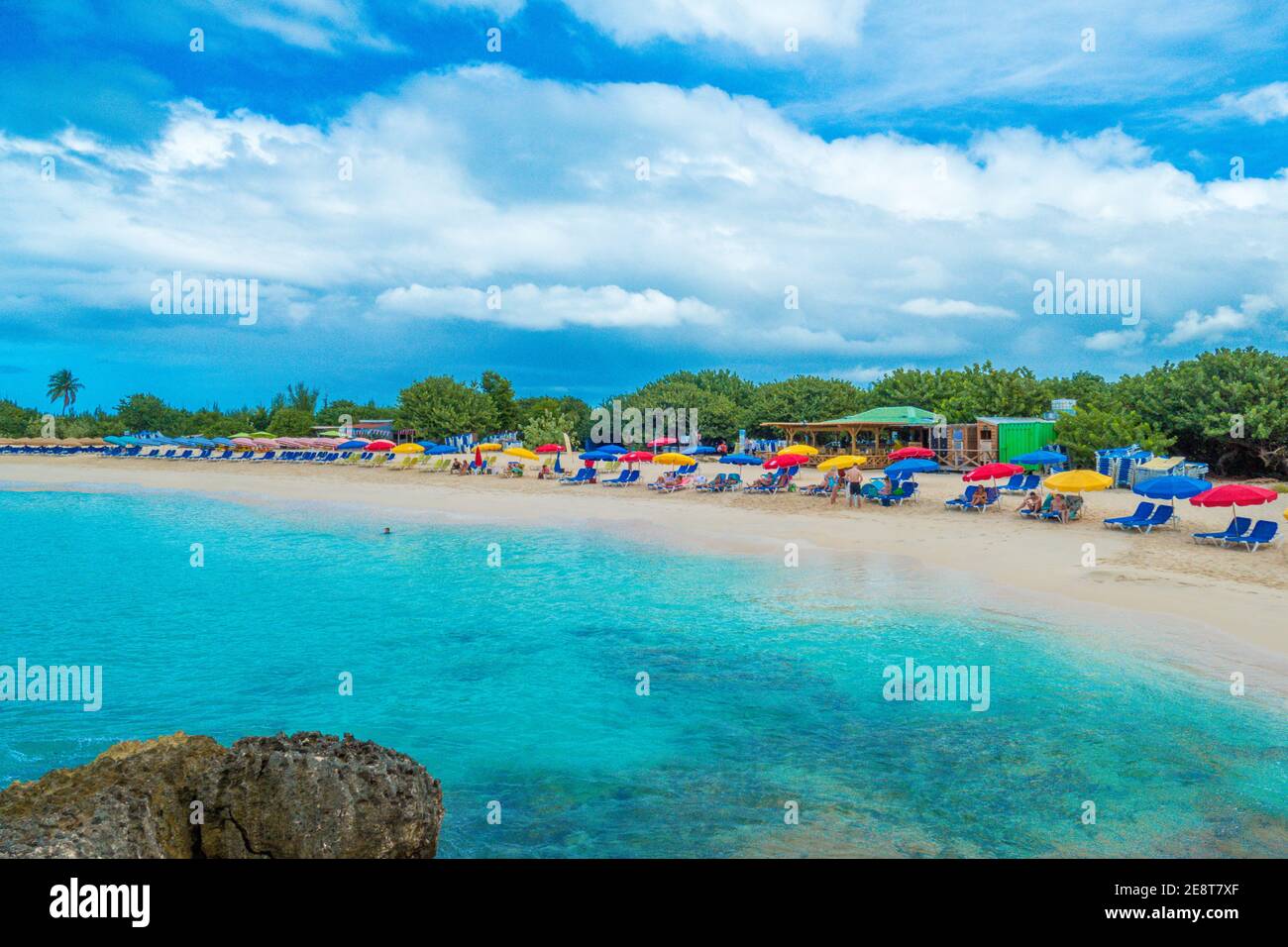 The Caribbean island of St.Maarten landscape and Cityscape. The French ...
